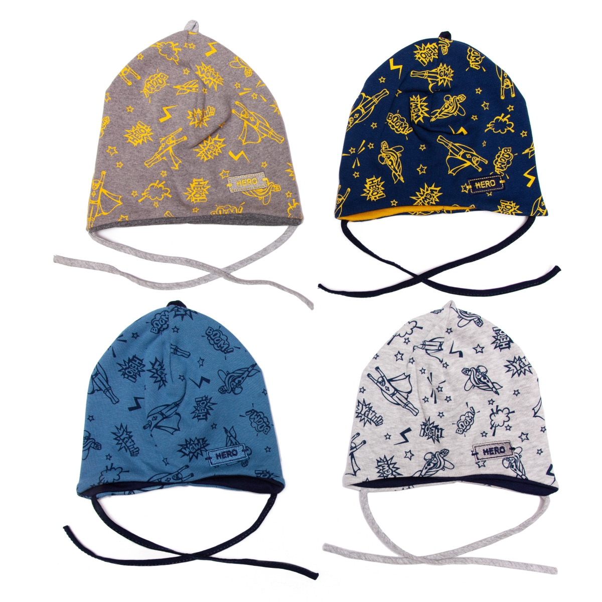 Caciula baieti cu snur 3031 albastru 1-2ani. Incaltaminte din piele ...