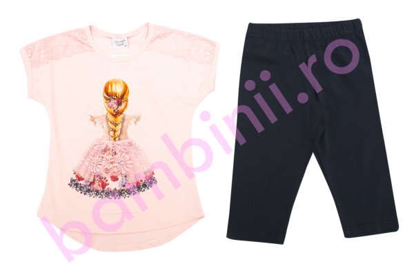 Compleuri fete 2543 roz blu 98-128. Incaltaminte din piele pentru copii ...