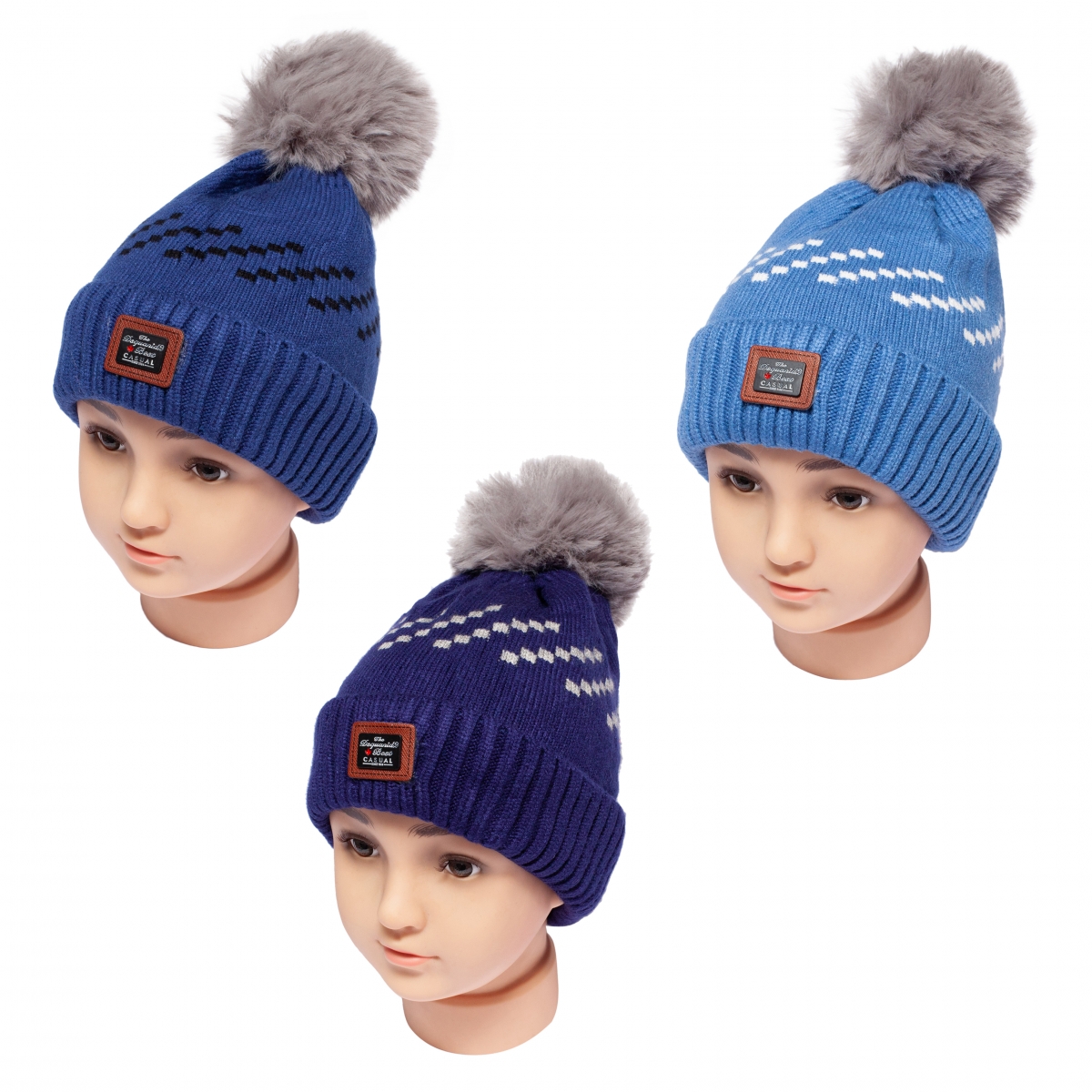 Fesuri baieti groase de iarna 1528 blue 2-5ani