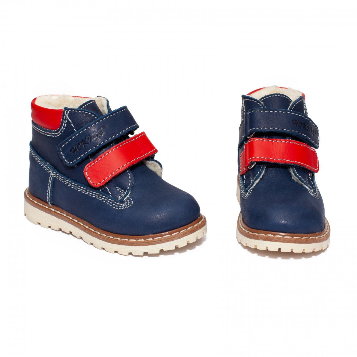 Ghetute copii cu blana hokide 412 blu rosu 19-25. Incaltaminte din ...