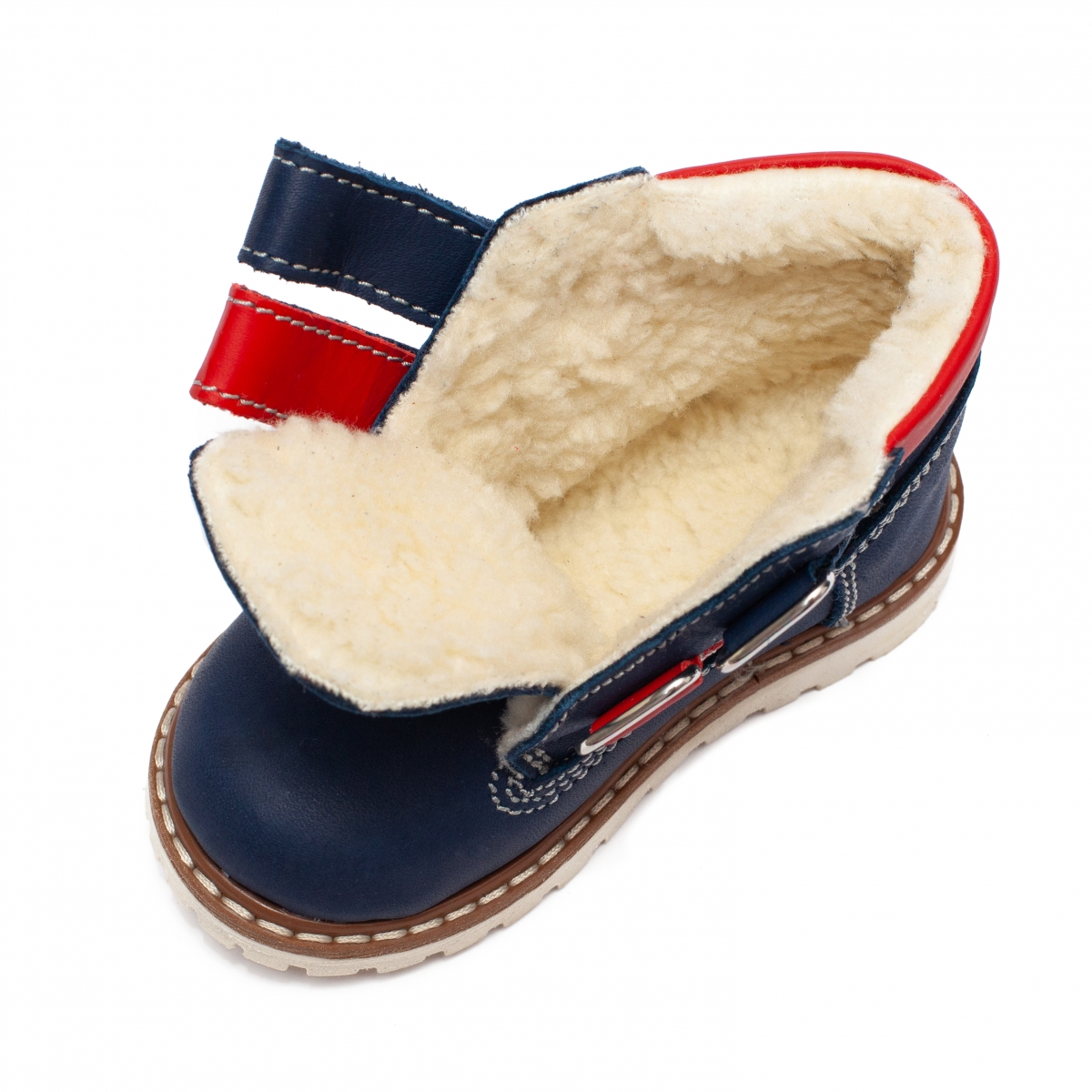 Ghetute copii cu blana hokide 412 blu rosu 19-25. Incaltaminte din ...