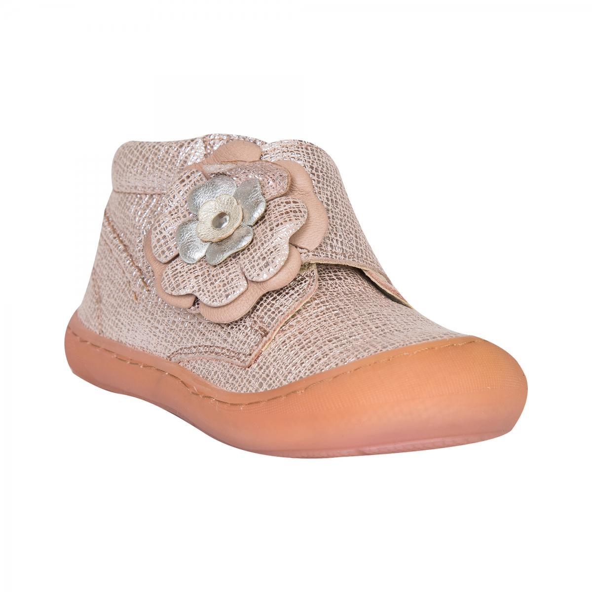 Ghetute fete flexibile din piele pj shoes Edy roz print 18-25 ...