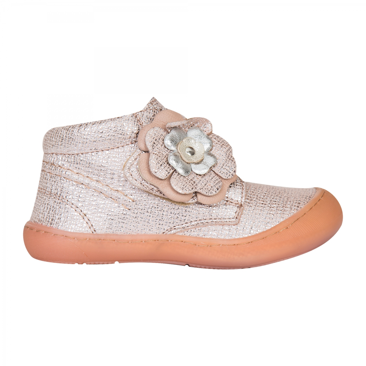 Ghetute fete flexibile din piele pj shoes Edy roz print 18-25 ...