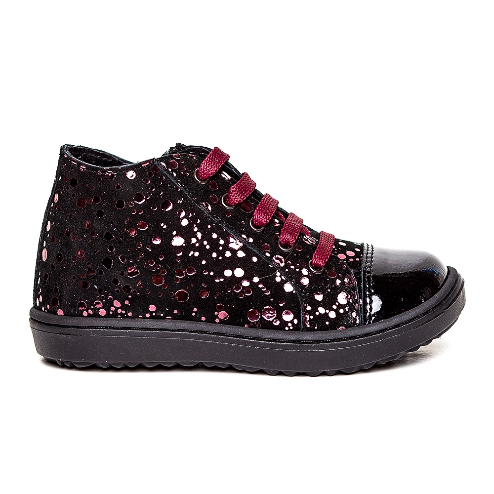 Ghetute fete piele pj shoes Rocky negru bordo 20-26. Incaltaminte din ...