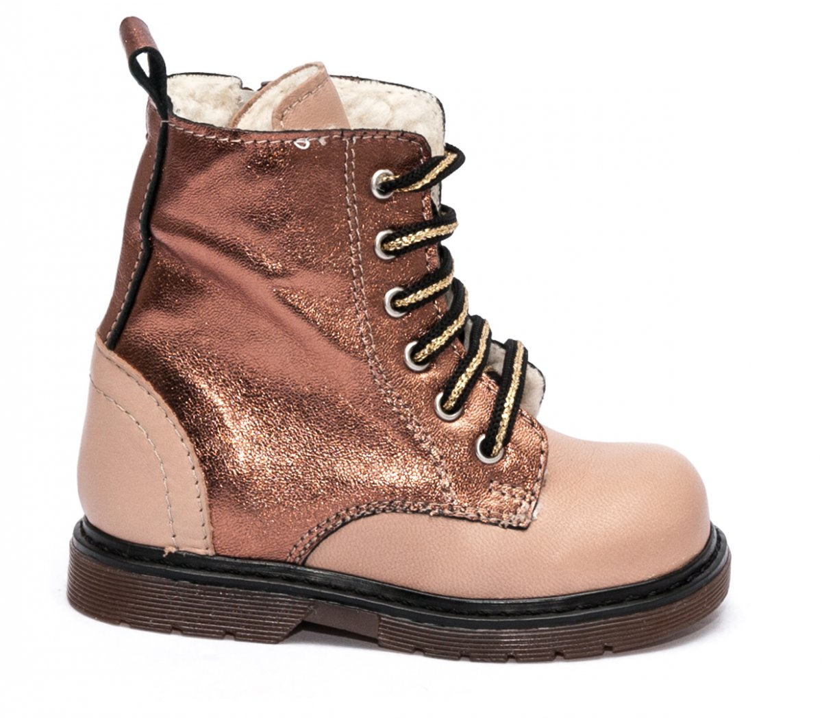 Ghetute fetite blana pj shoes King cafe bronz 20-26 - bambinii.ro