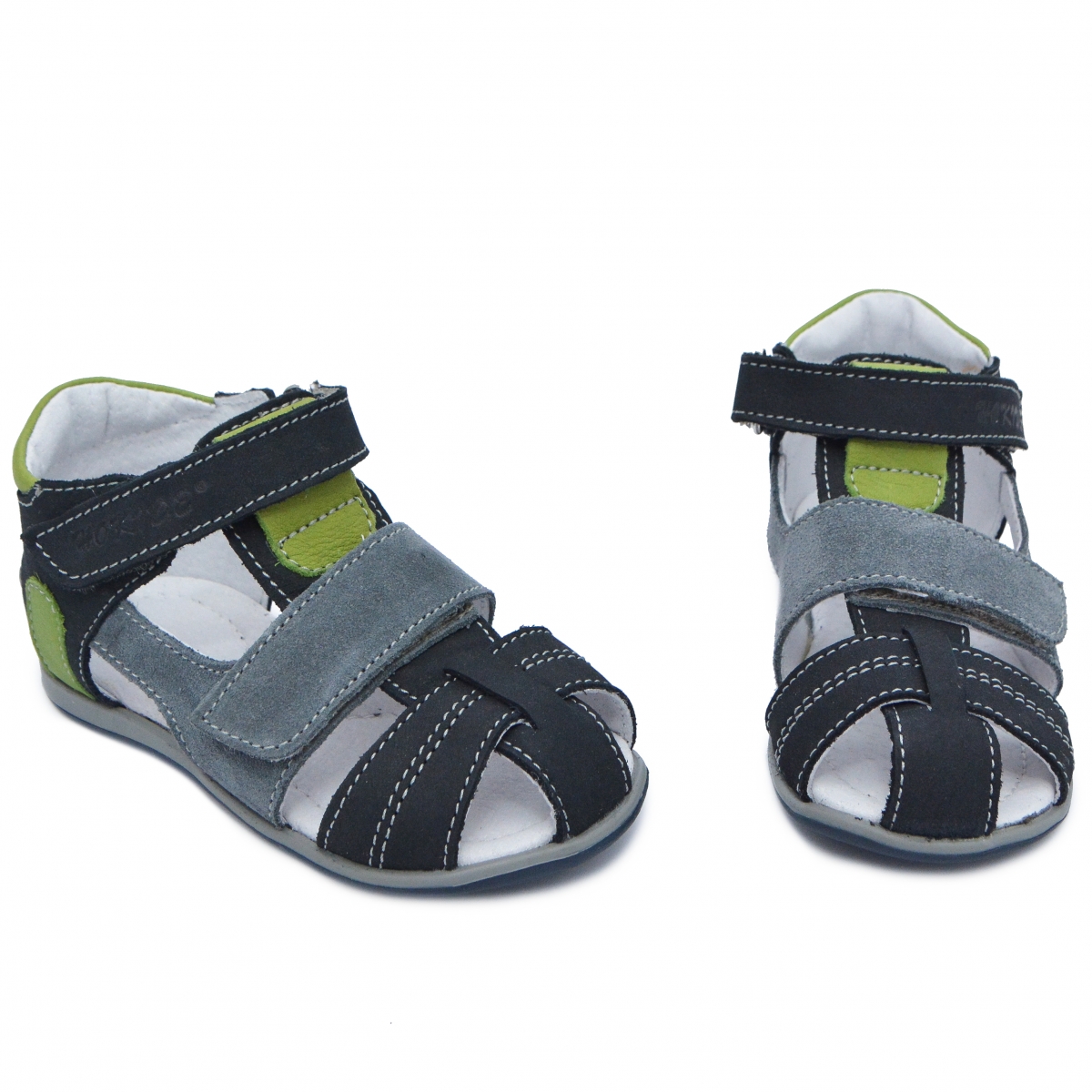 Sandale baieti inalte pe glezna hokide 405 blu verde 18-25 ...