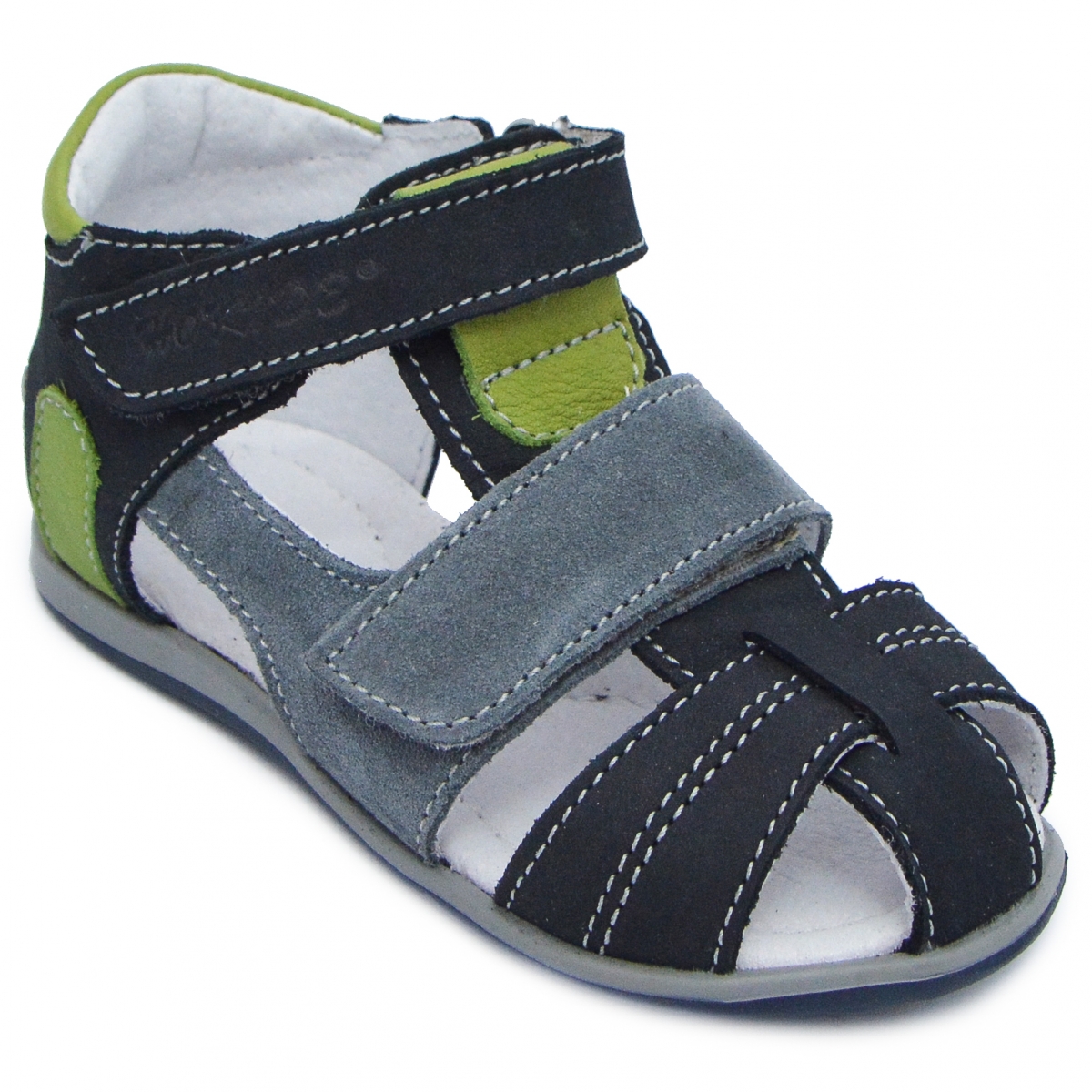 Sandale baieti inalte pe glezna hokide 405 blu verde 18-25 ...