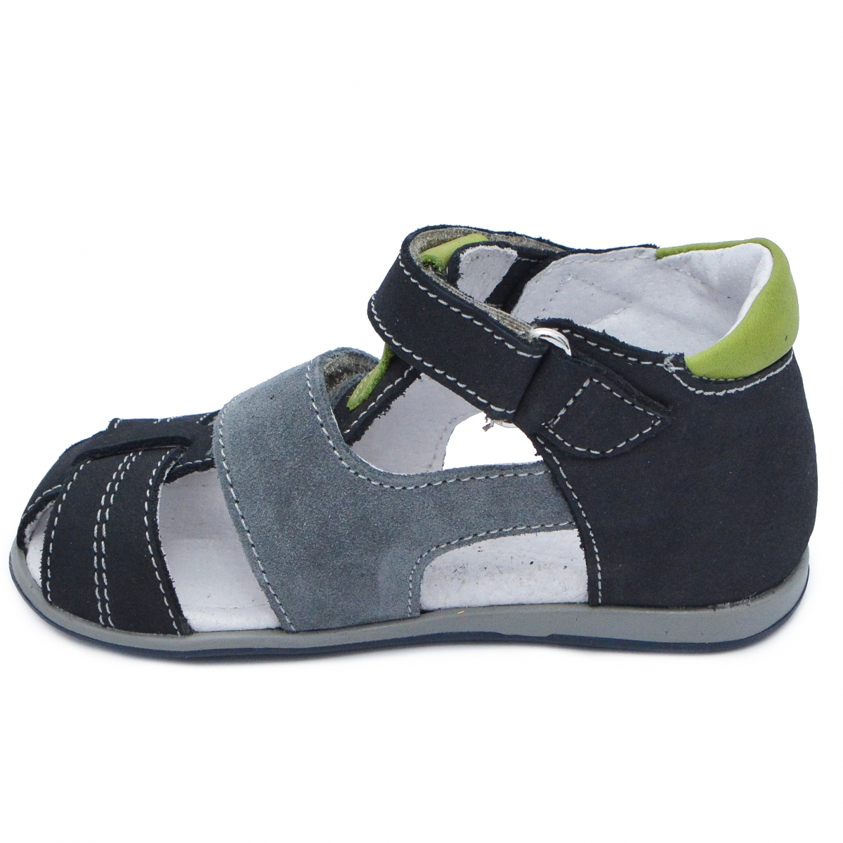 Sandale baieti inalte pe glezna hokide 405 blu verde 18-25 ...